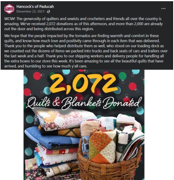 Disaster Response Quilts